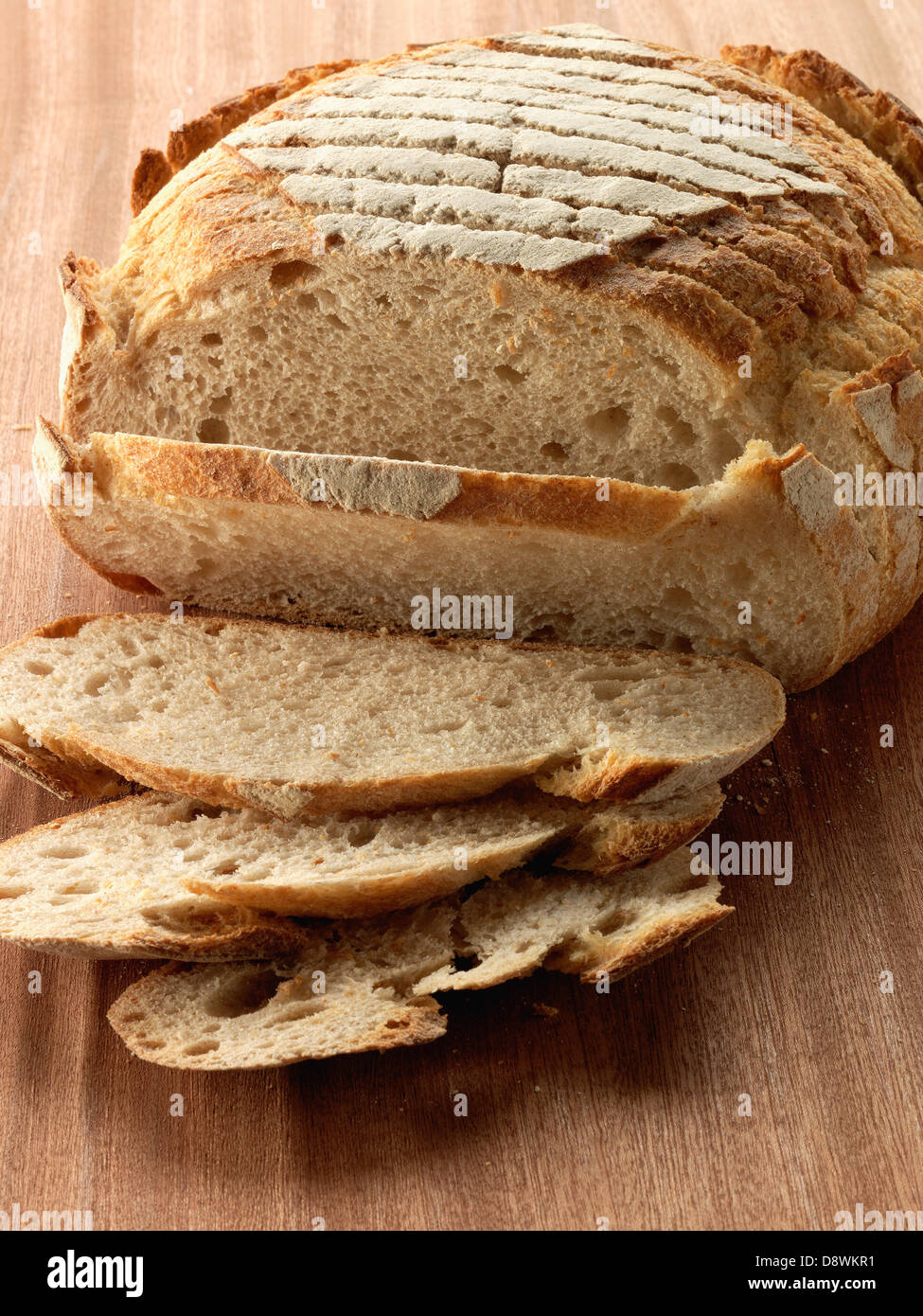 Sliced farmhouse loaf Stock Photo - Alamy