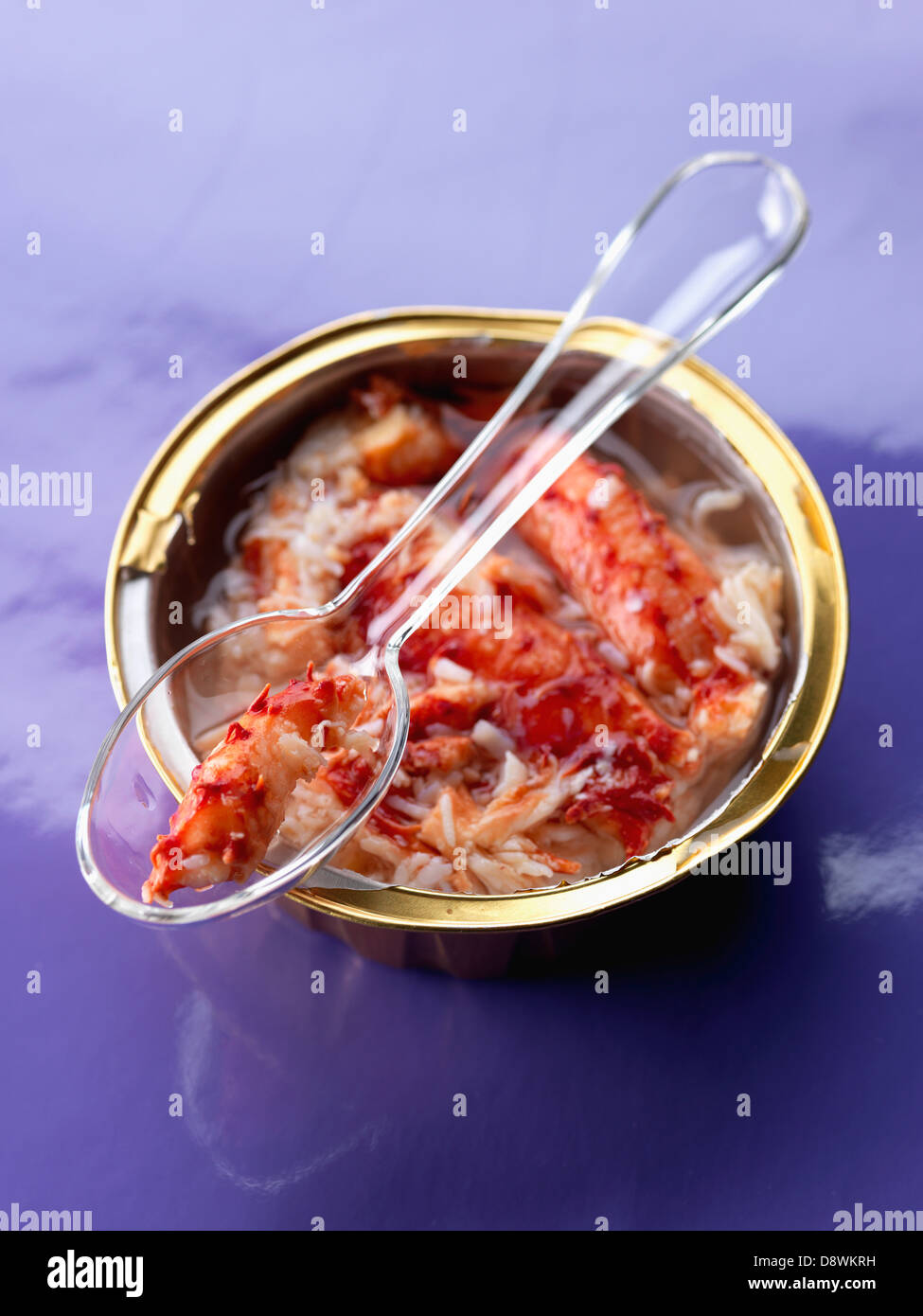 Can of Chatka king crab Stock Photo - Alamy