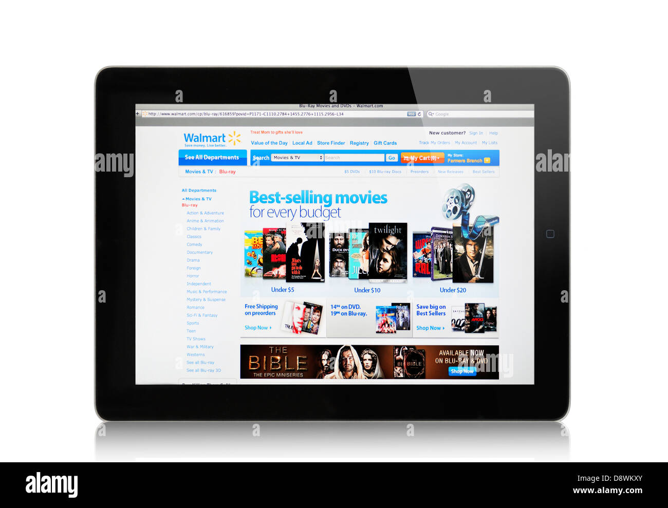 iPad screen showing Walmart store website Stock Photo - Alamy