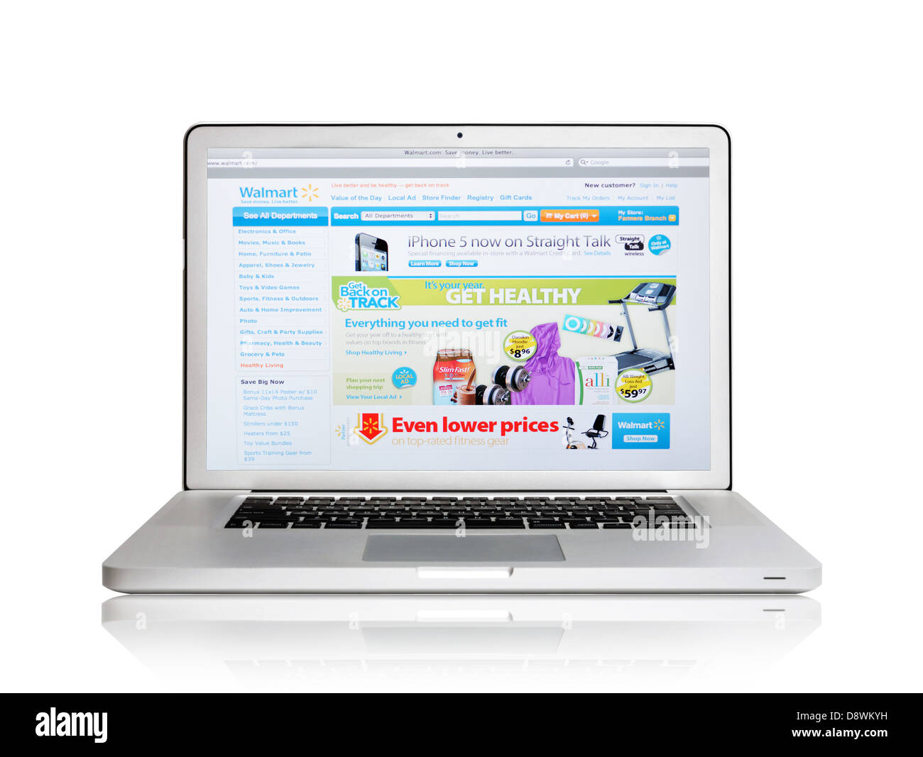 Laptop screen showing Walmart store website Stock Photo - Alamy