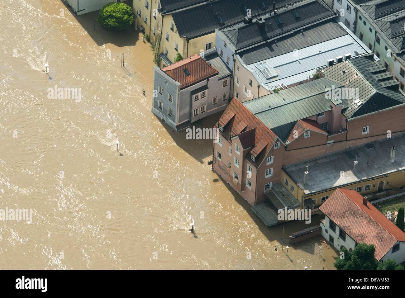 Passau, Germany. 5th June 2013. Parts of the old town have been flooded ...