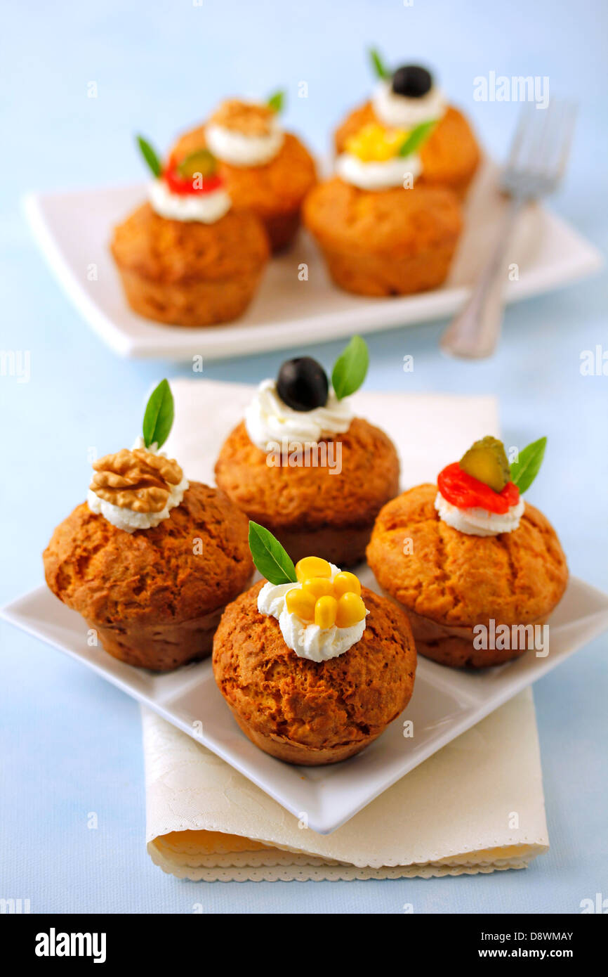 Gourmet cupcakes yellow icing prepared hi-res stock photography and ...