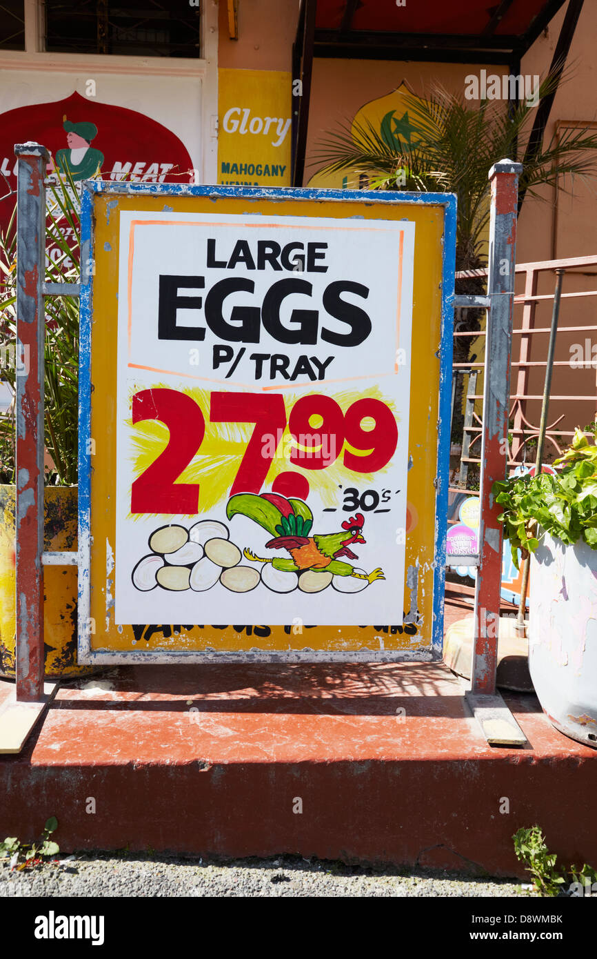 Signboard advertising eggs hi-res stock photography and images - Alamy