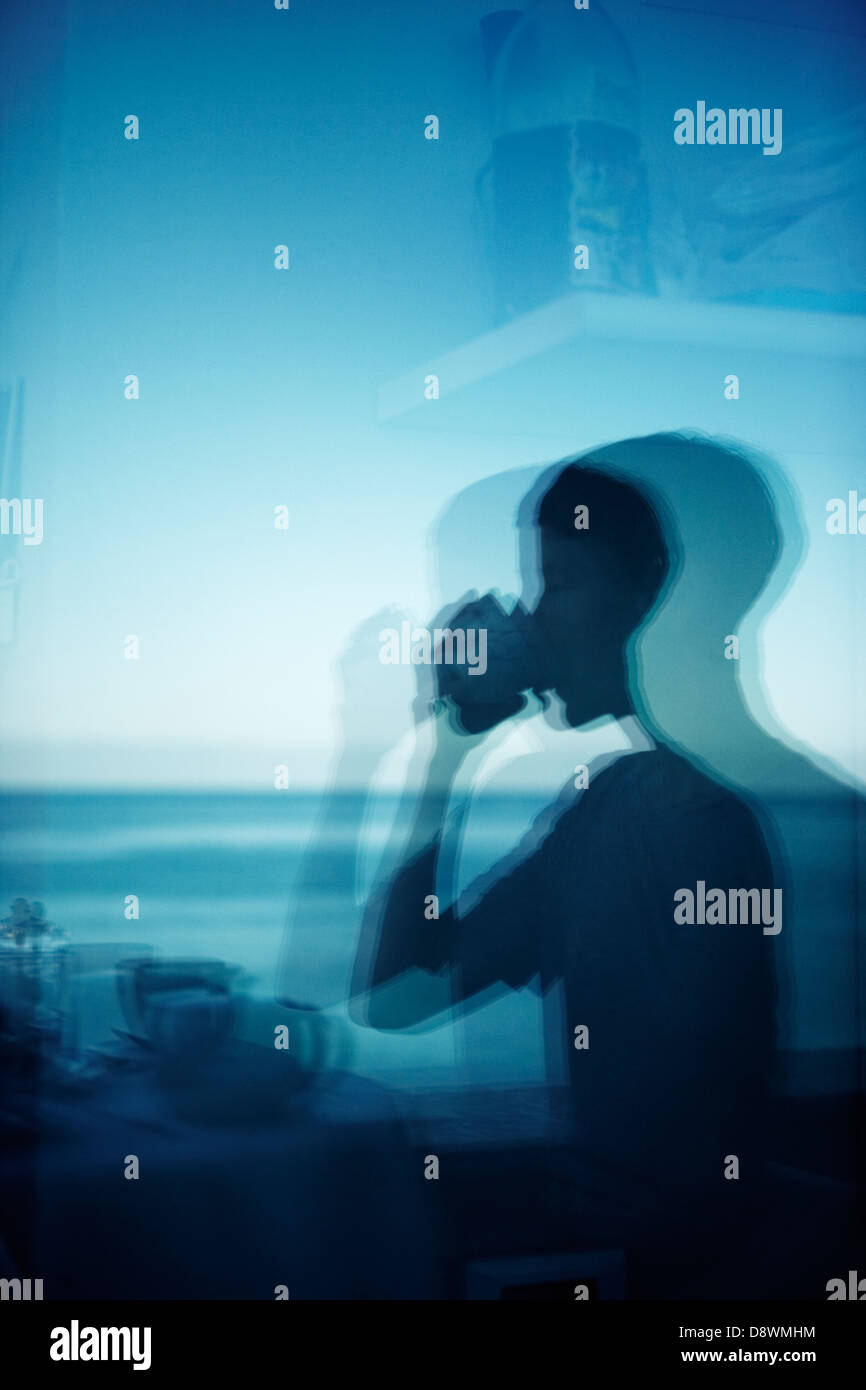 Reflection of people in window Stock Photo - Alamy