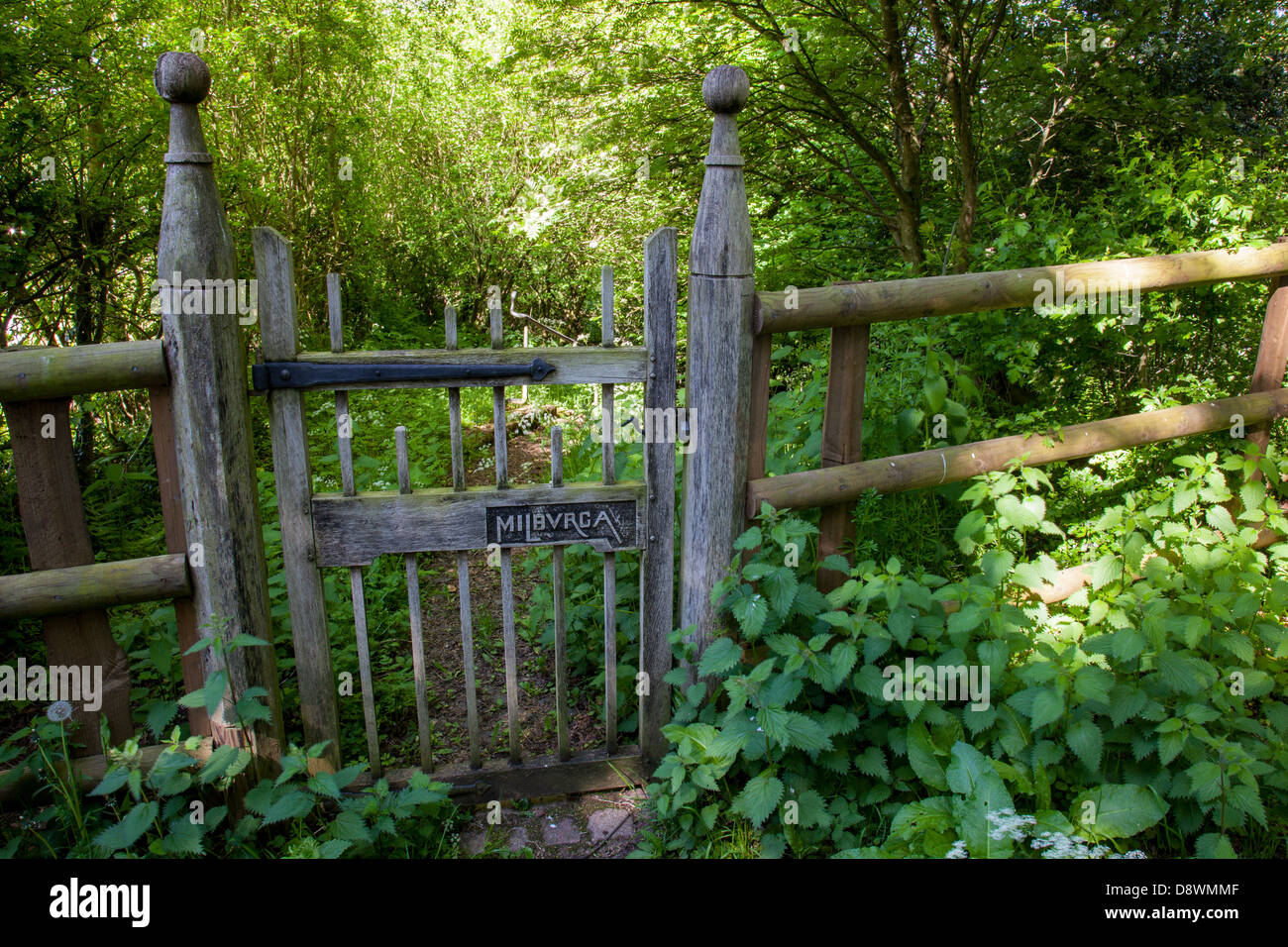 The gateway to the Holy Well of St Milburga at Stoke St Milborough ...