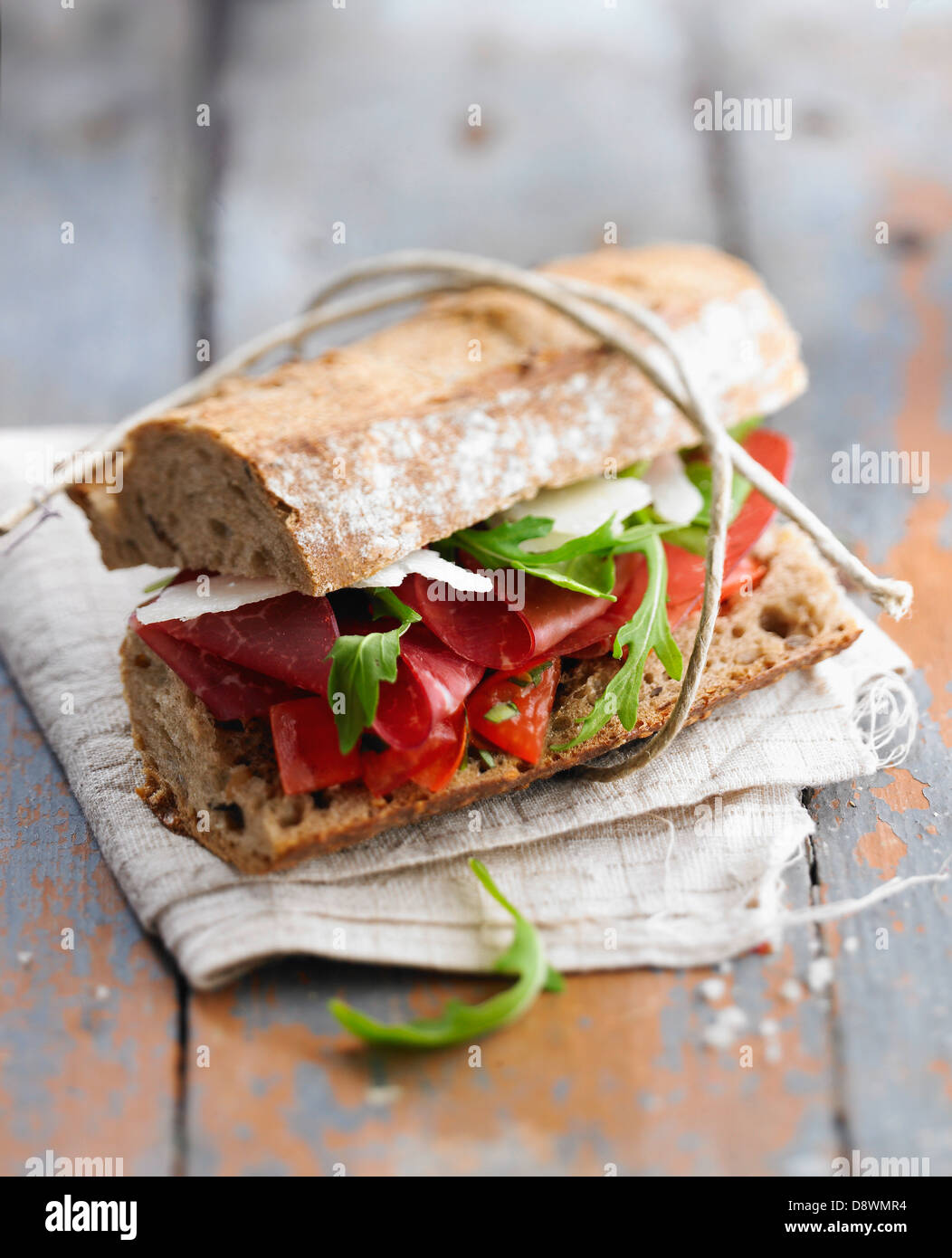 Tomato rocket lettuce sandwich hi-res stock photography and images - Alamy