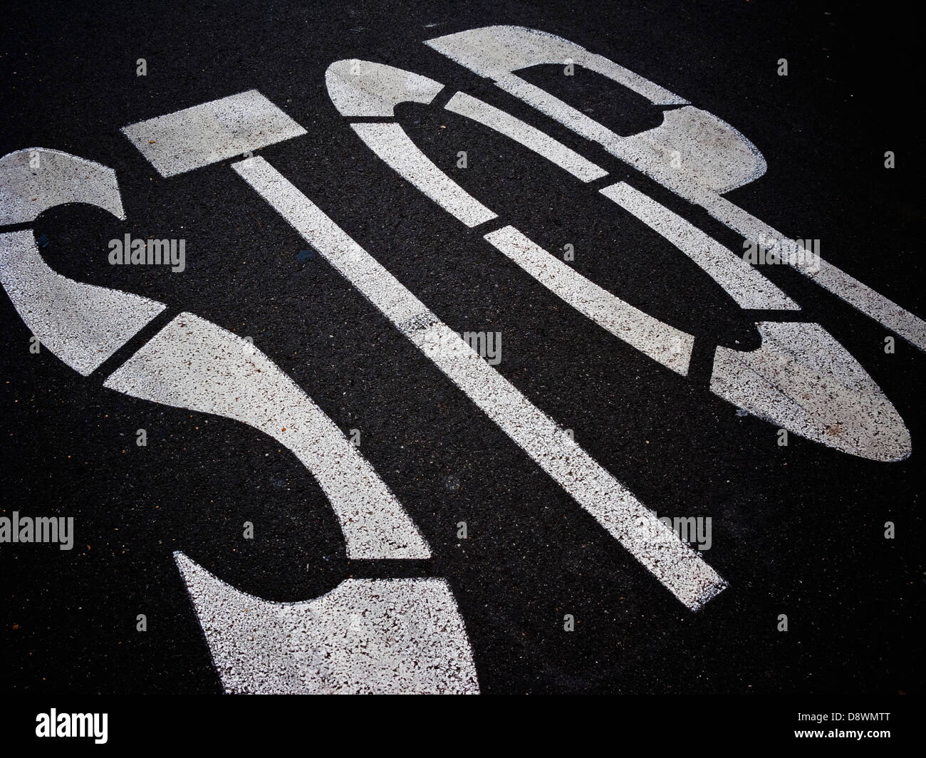 Stop sign on asphalt hi-res stock photography and images - Alamy