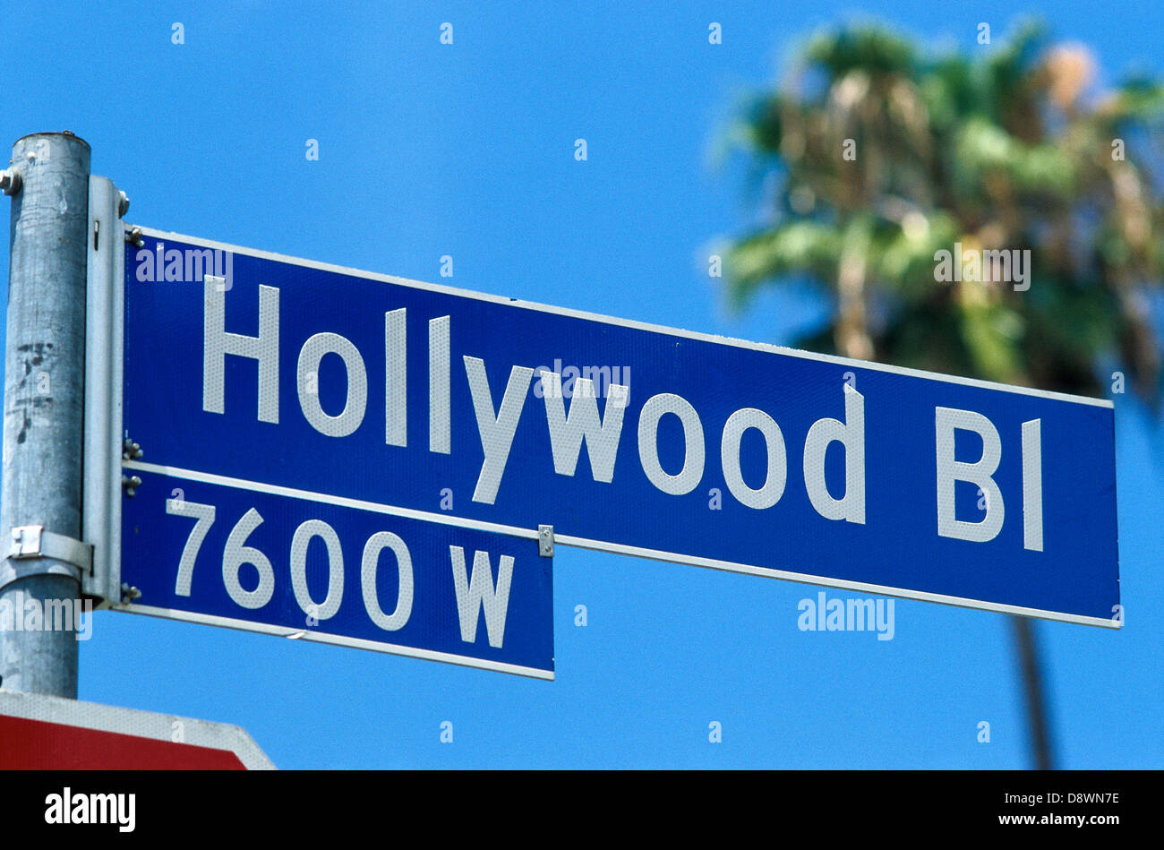 A road sign to Hollywood Boulevard Stock Photo - Alamy