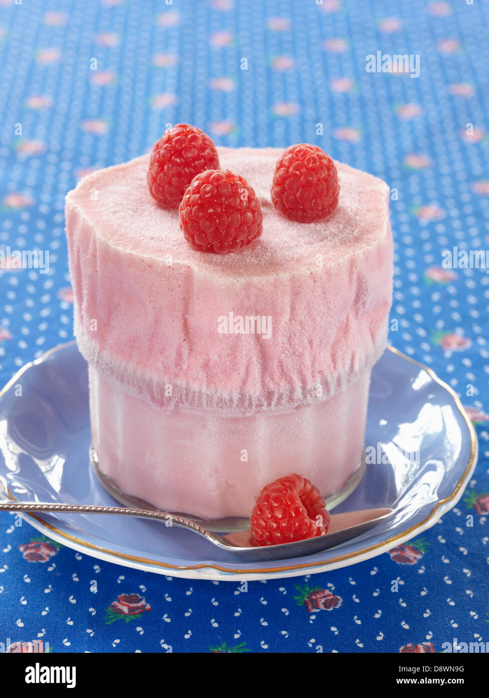 Raspberry ice cream soufflé Stock Photo - Alamy