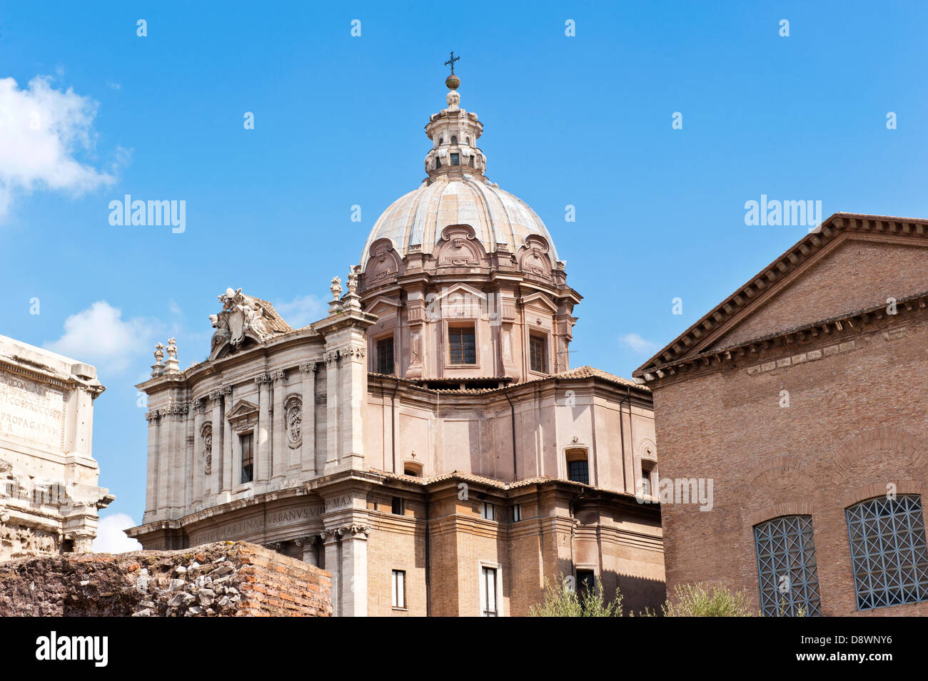Santi Luca e Martina in Rome Stock Photo - Alamy