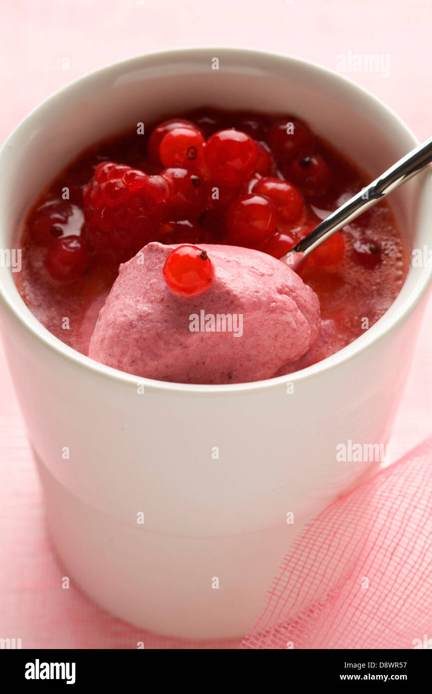 Summer fruit mousse Stock Photo - Alamy