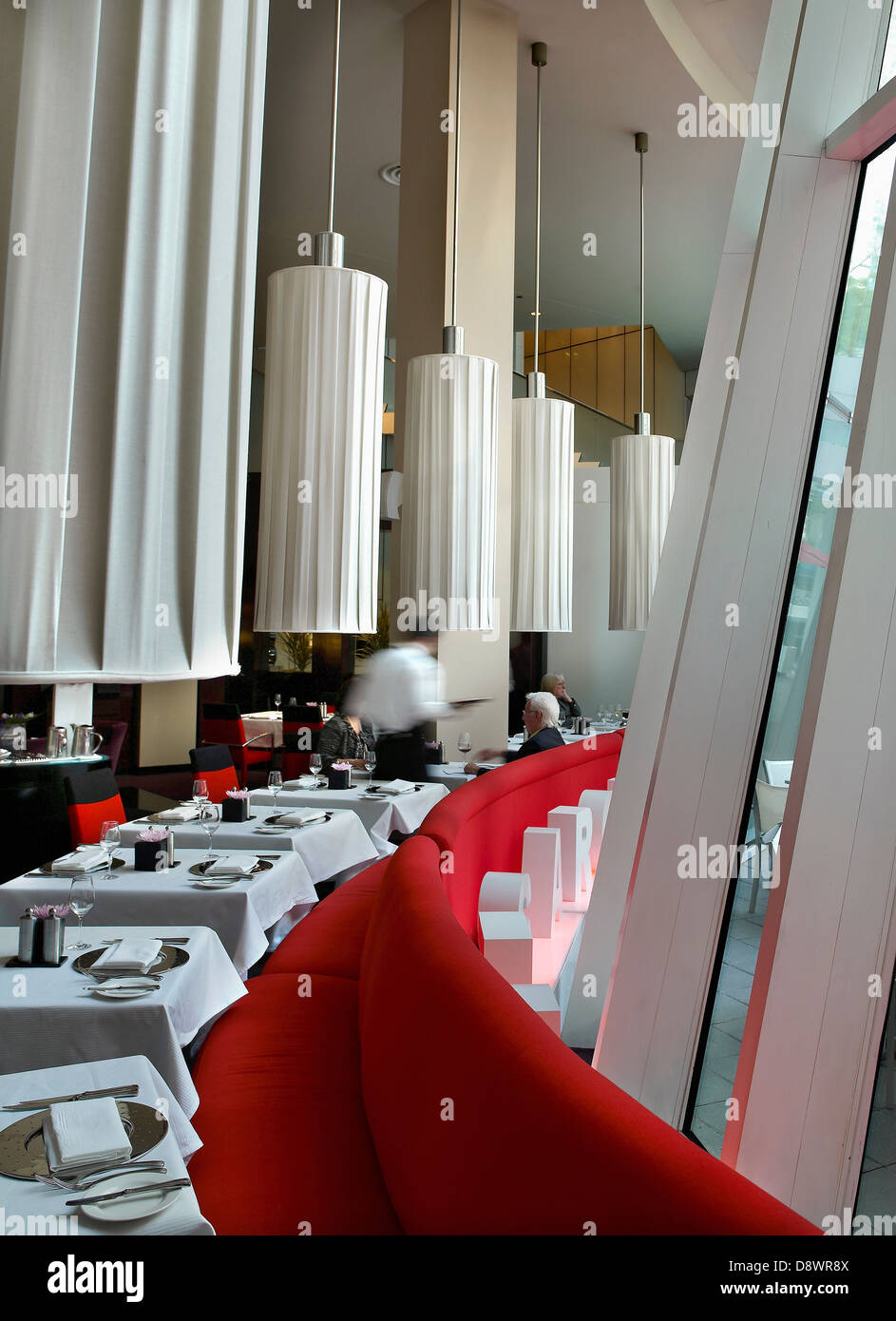 Panoramic restaurant dining room at the Sofitel Stock Photo - Alamy