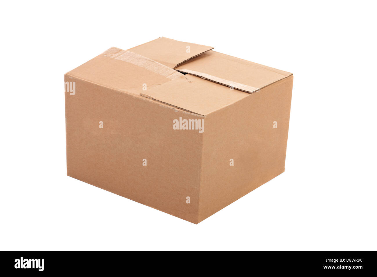Closed cardboard box isolated on white background Stock Photo - Alamy