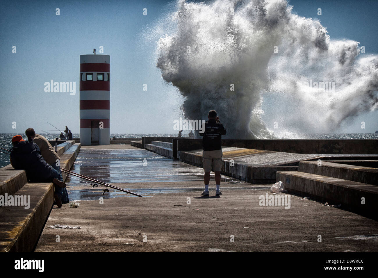 Wave Hitting Lighthouse High Resolution Stock Photography and Images ...