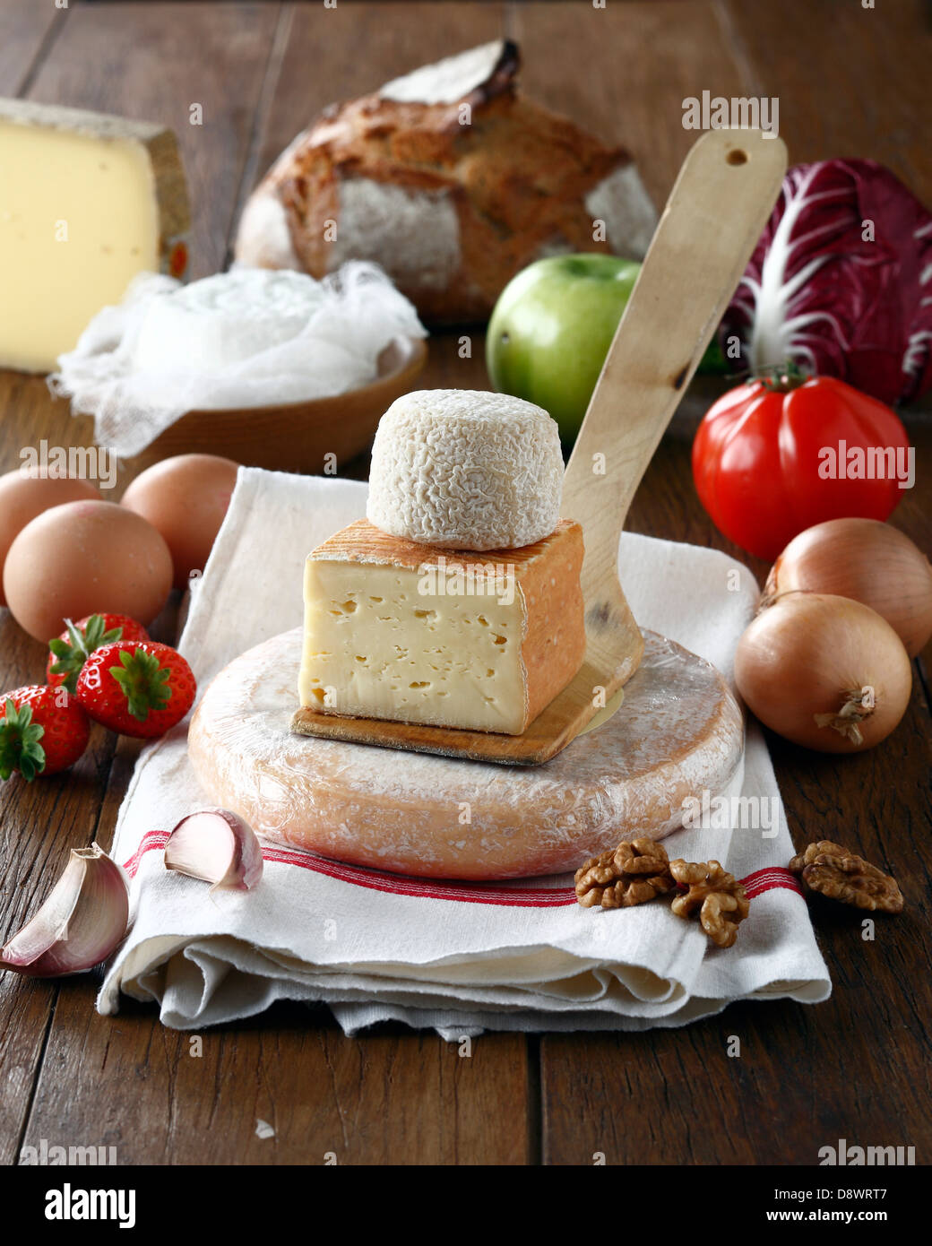 Still life with cheese Stock Photo - Alamy