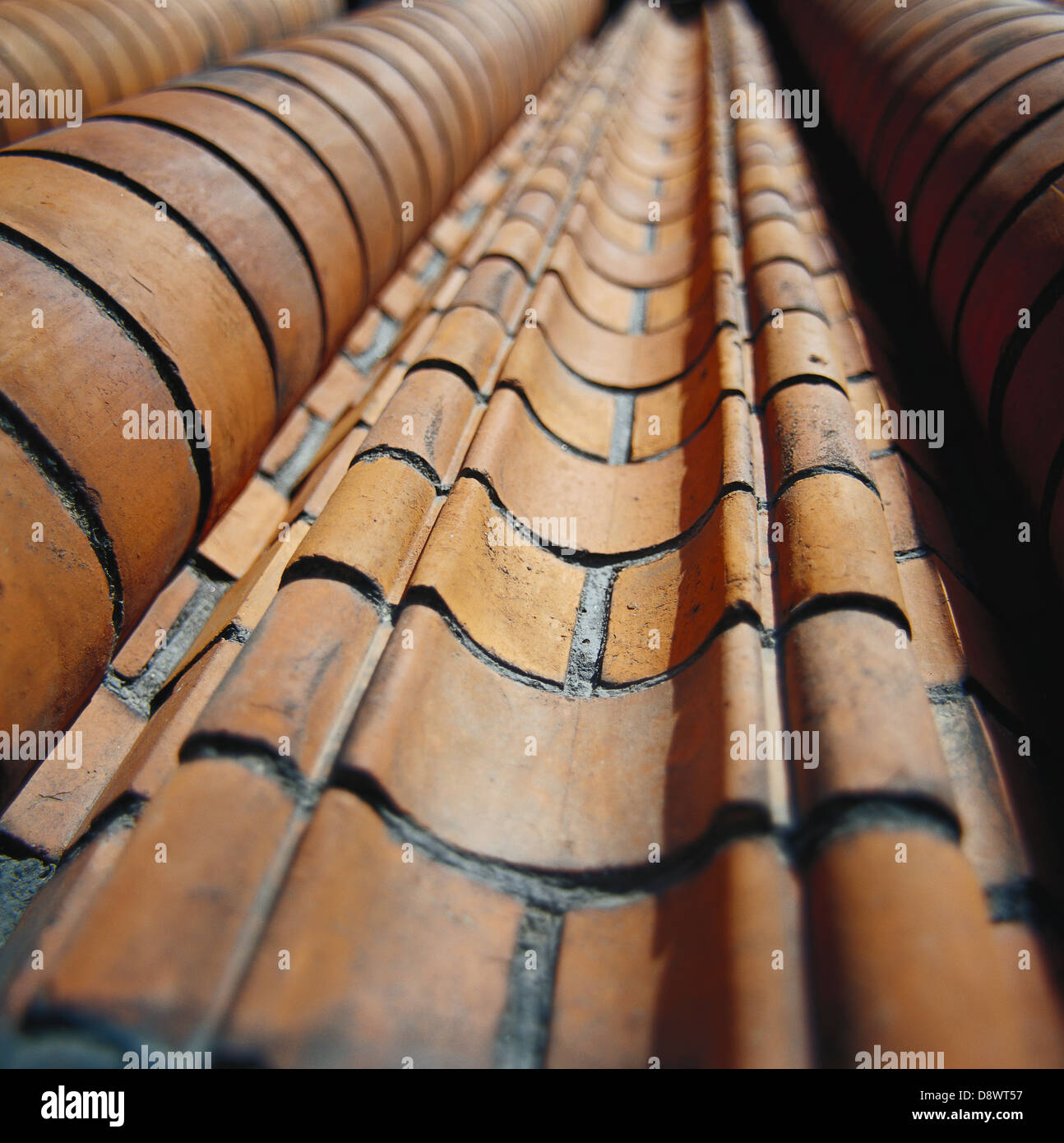 Brick wall from below Stock Photo - Alamy