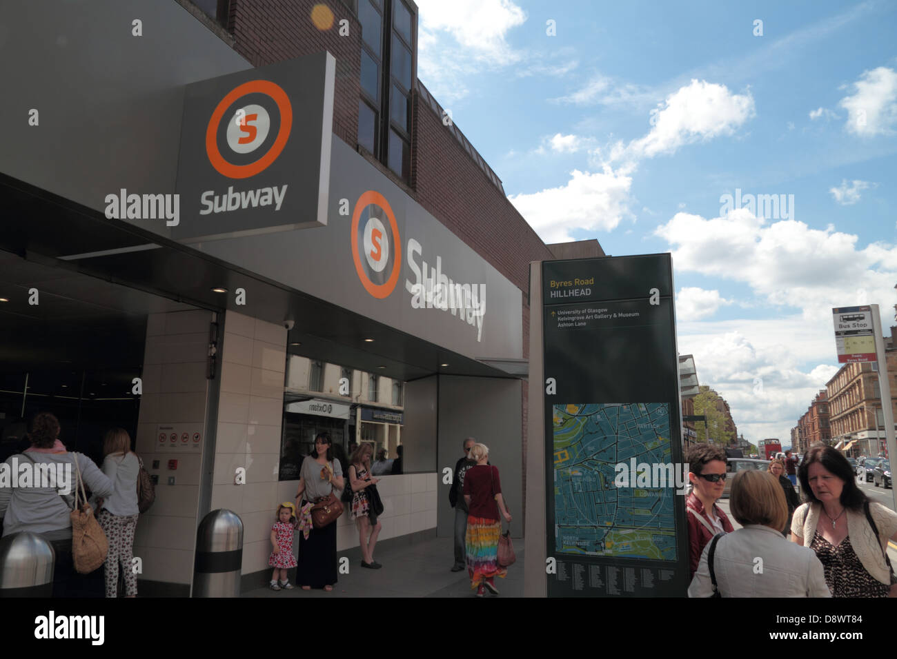Hillhead Subway underground Station Glasgow, Scotland, UK Stock Photo ...