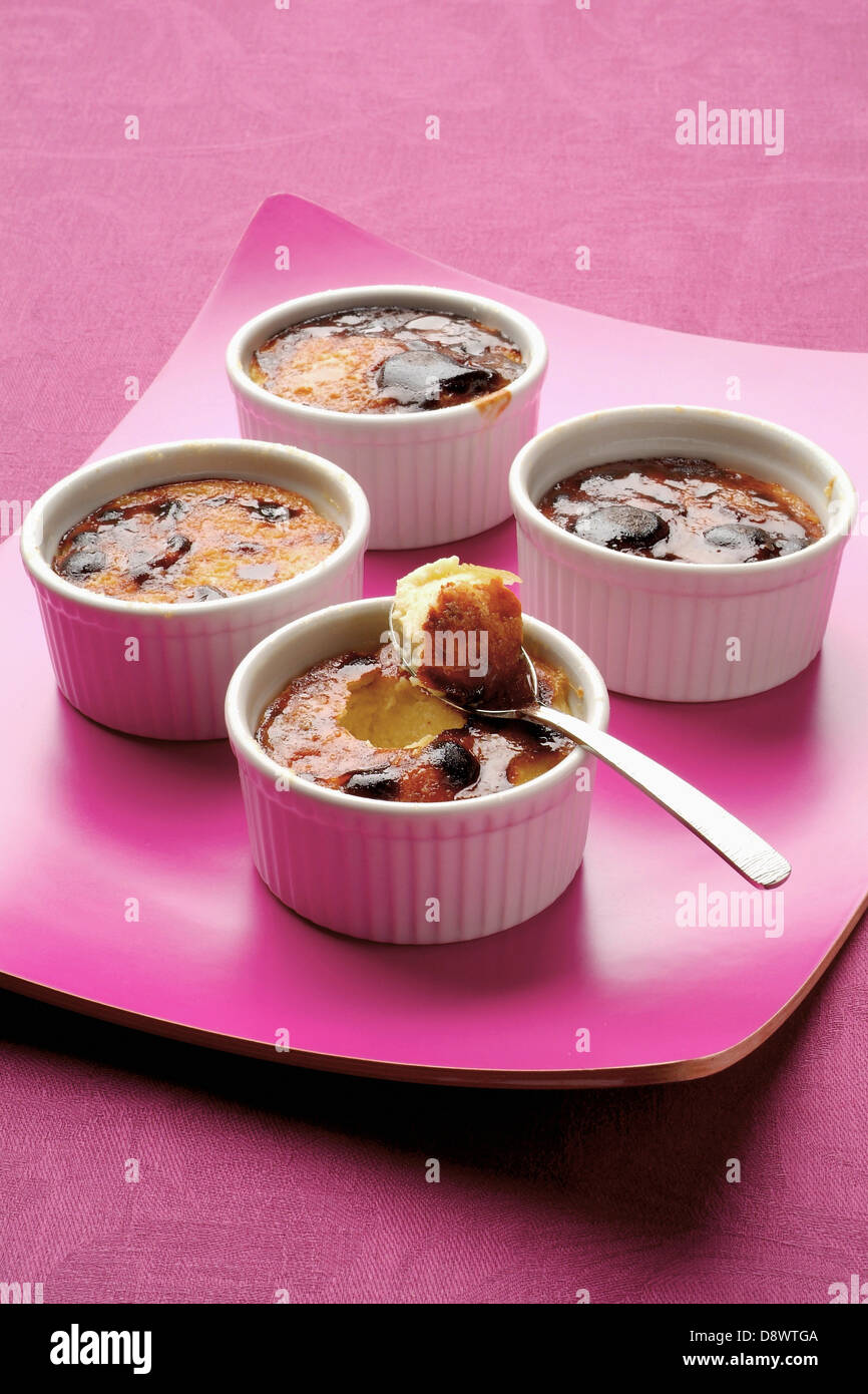 Pear Crème brûlée Stock Photo - Alamy