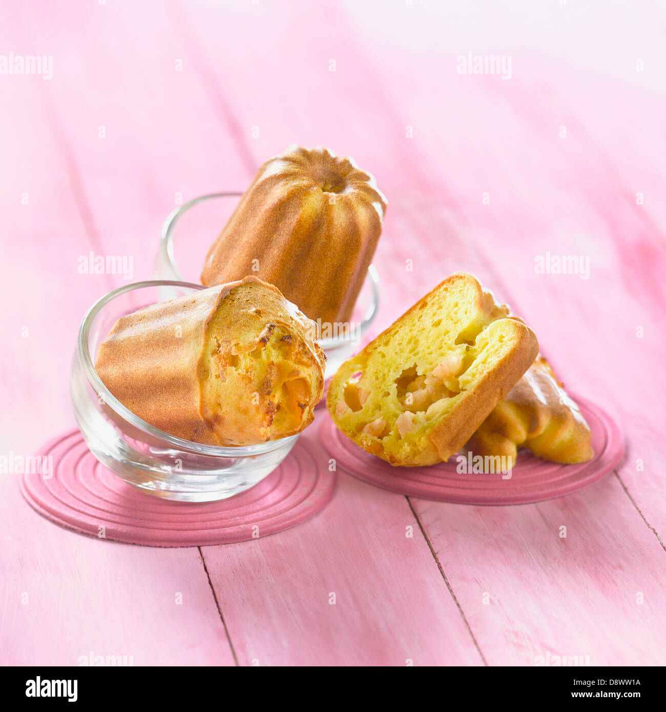 Shrimp and curry Cannelés Stock Photo - Alamy