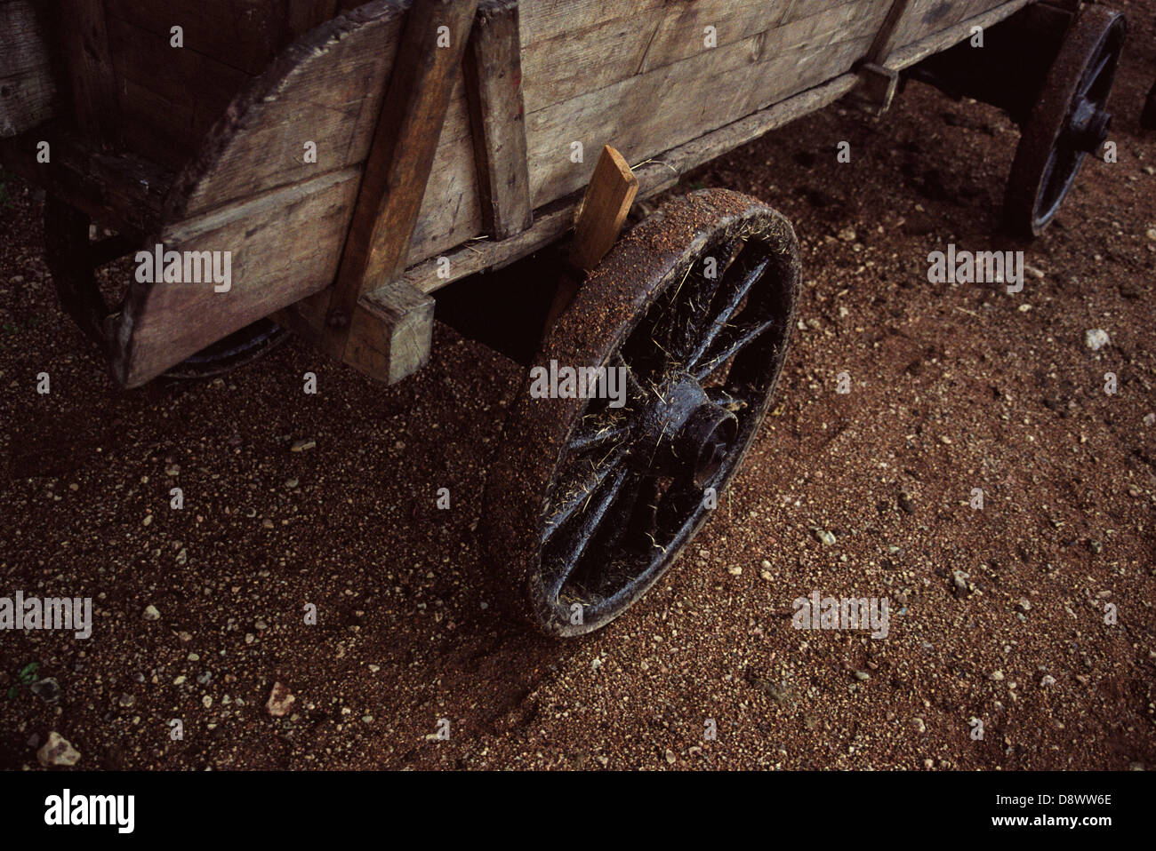 A Wheel on a Cart Stock Photo - Alamy