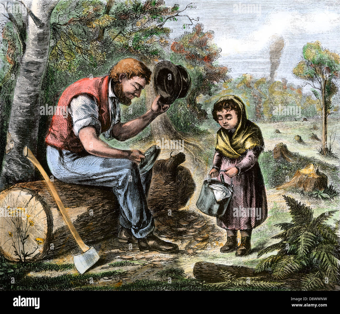 Cutting tree 1700s hi-res stock photography and images - Alamy