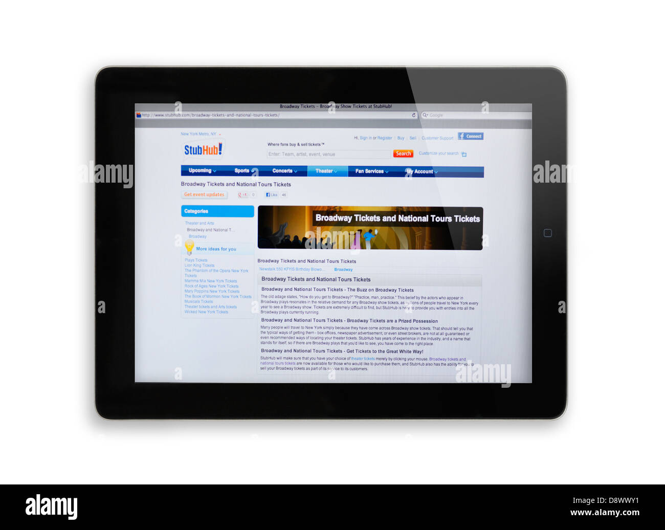 Stubhub screen hi-res stock photography and images - Alamy