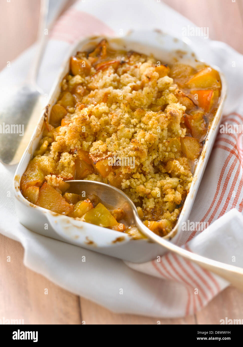Mirabelle plum crumble Stock Photo - Alamy