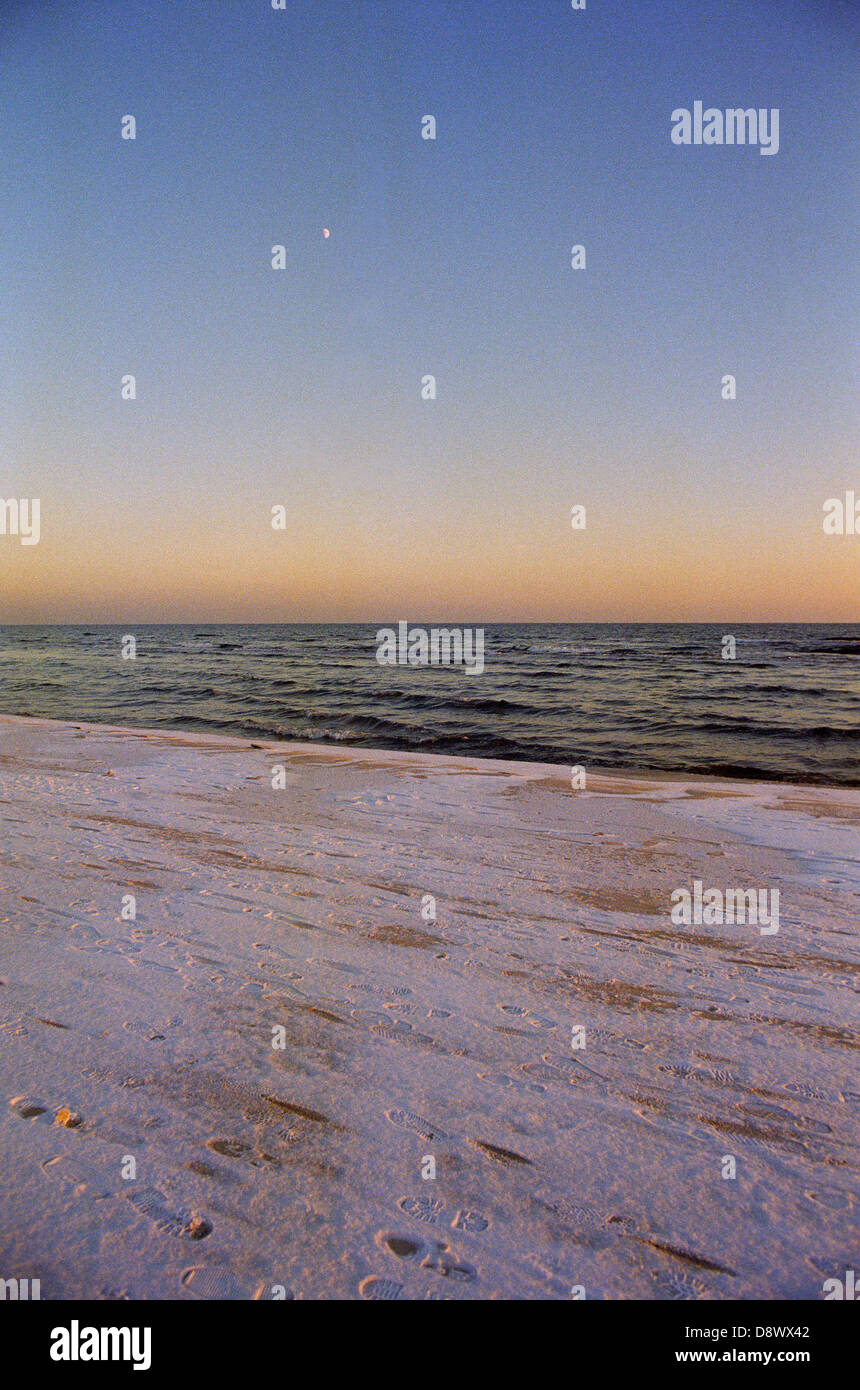 Sea and Sky by a Beach Covered with Snow Stock Photo - Alamy