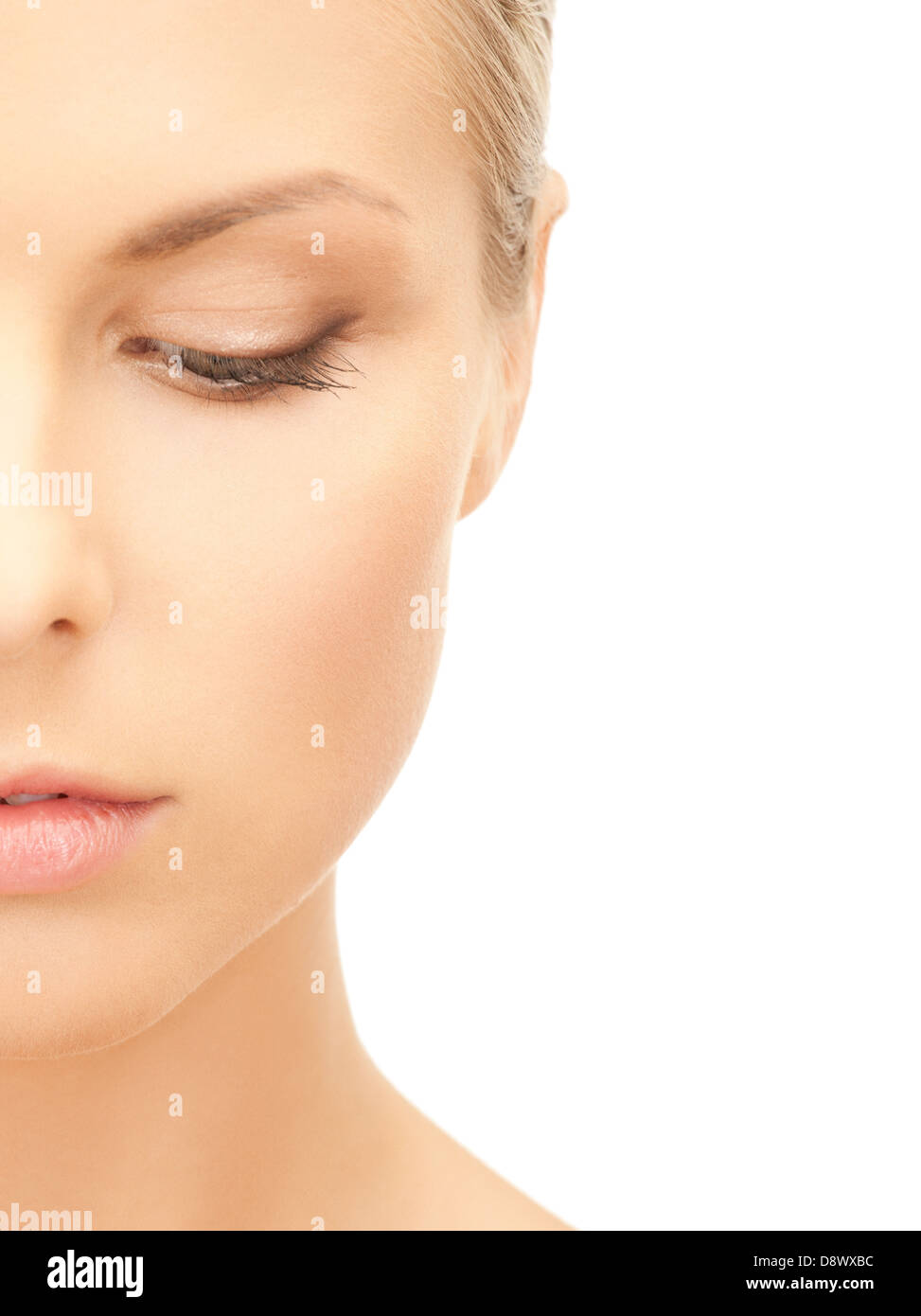 half face of beautiful woman Stock Photo - Alamy