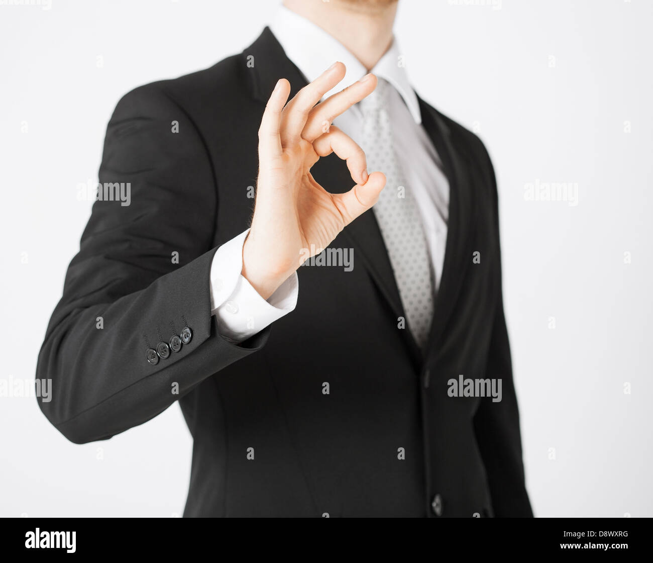 man hands showing ok sign Stock Photo - Alamy