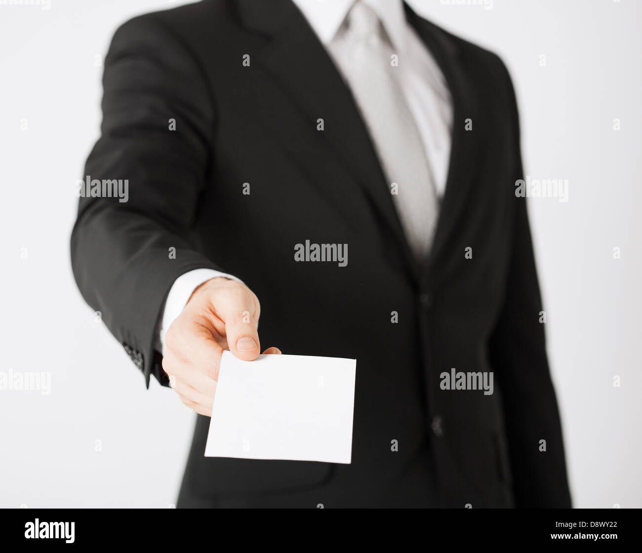 man hand with blank paper Stock Photo - Alamy