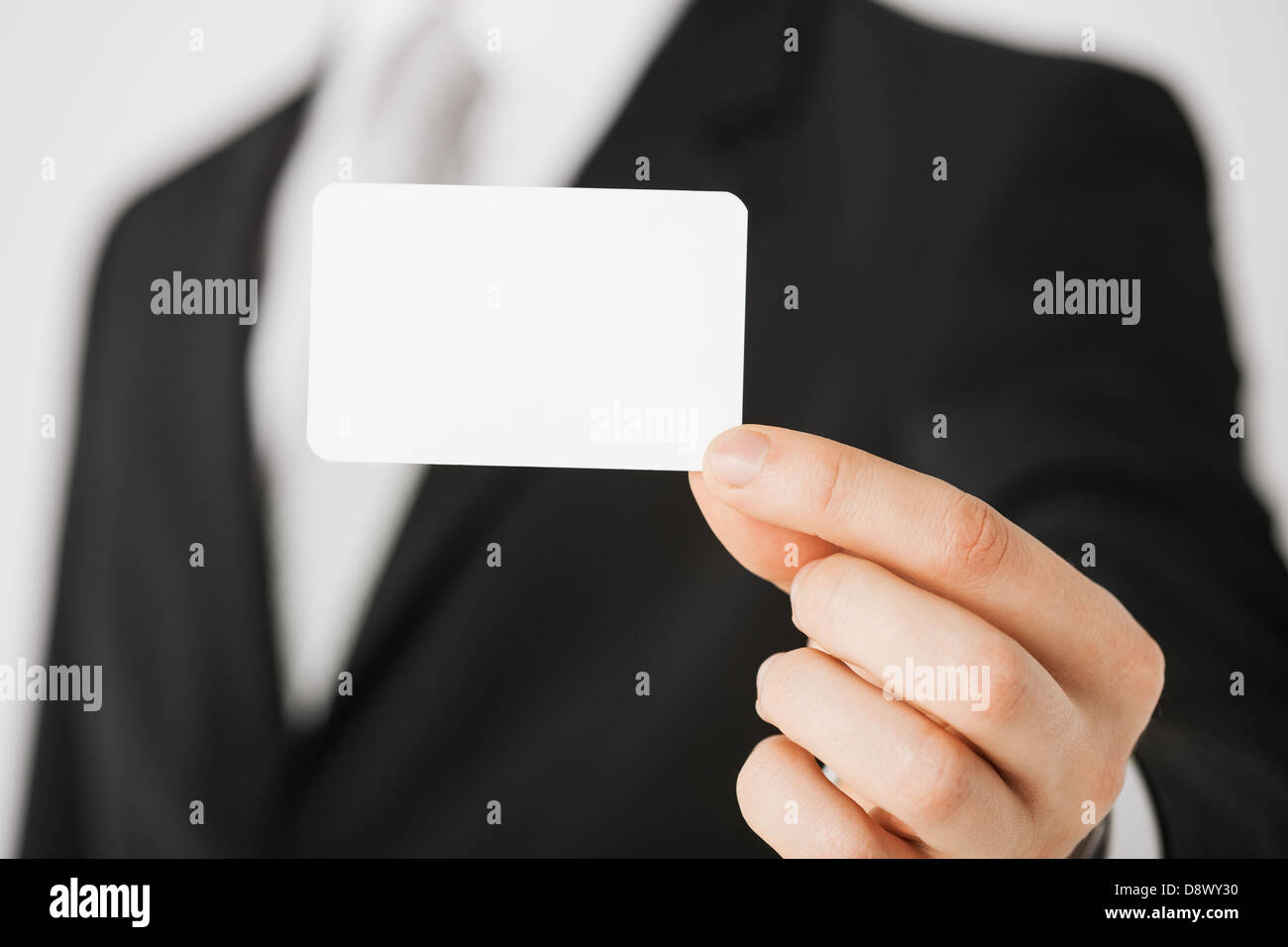 man hand with blank paper Stock Photo - Alamy