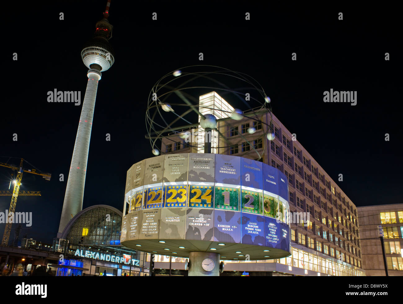 Berlin alexanderplatz with world time clock hi-res stock photography and images - Alamy