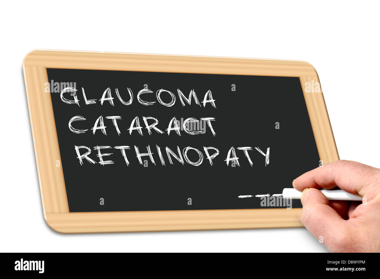 hand writing chalk on blackboard Stock Photo - Alamy