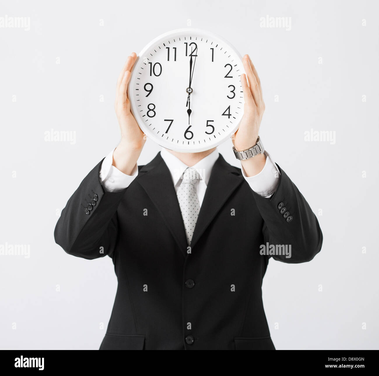 man with wall clock Stock Photo - Alamy