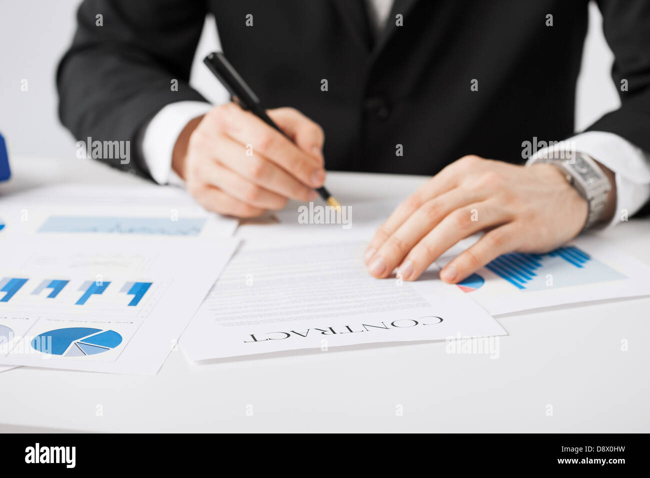 man with contract Stock Photo - Alamy