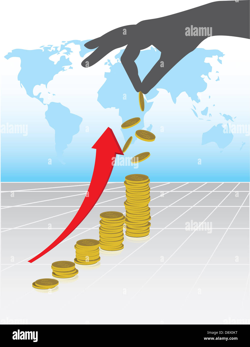 An illustration of business profit grow up Stock Photo - Alamy