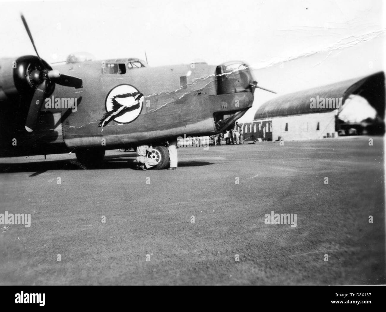 A photograph of the Consolidated B-24J bomber 'The Firebird', part of ...