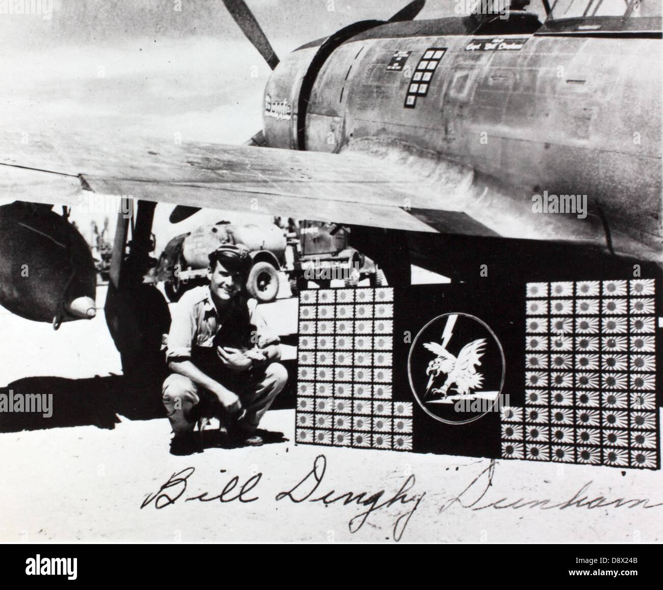 A photograph of Major Bill Dunham, a U.S. Army Air Force pilot ...