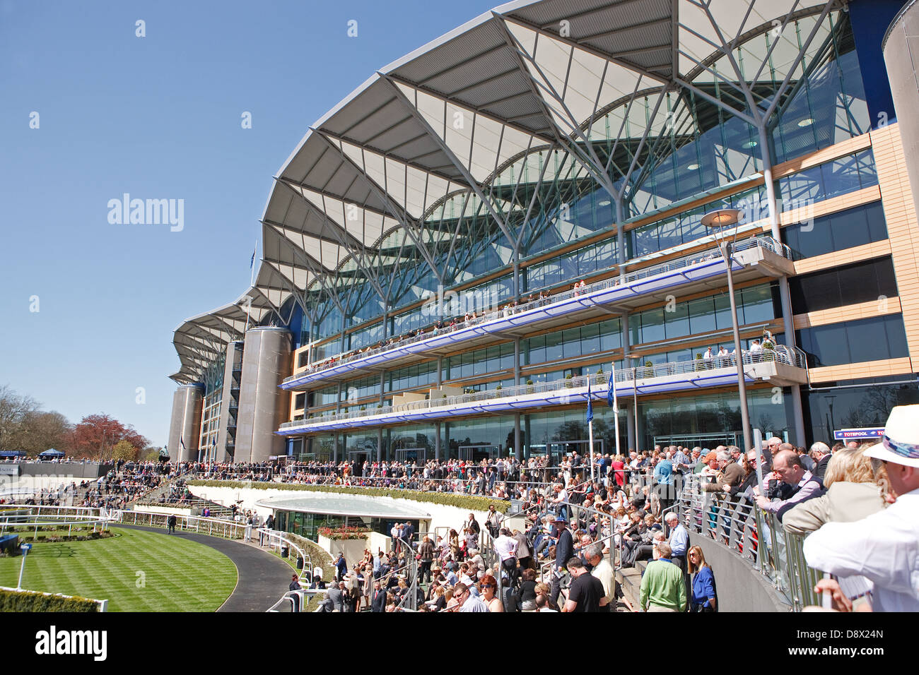 The Grandstand at Ascot Race course Stock Photo - Alamy
