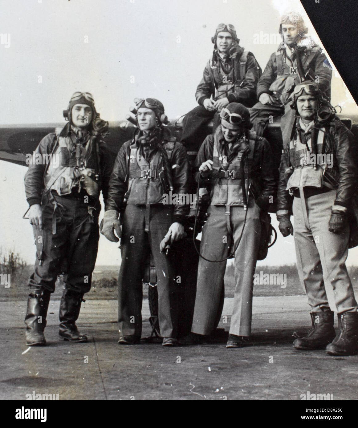 A photograph of the flight crew from Republic Aviation, showing the ...