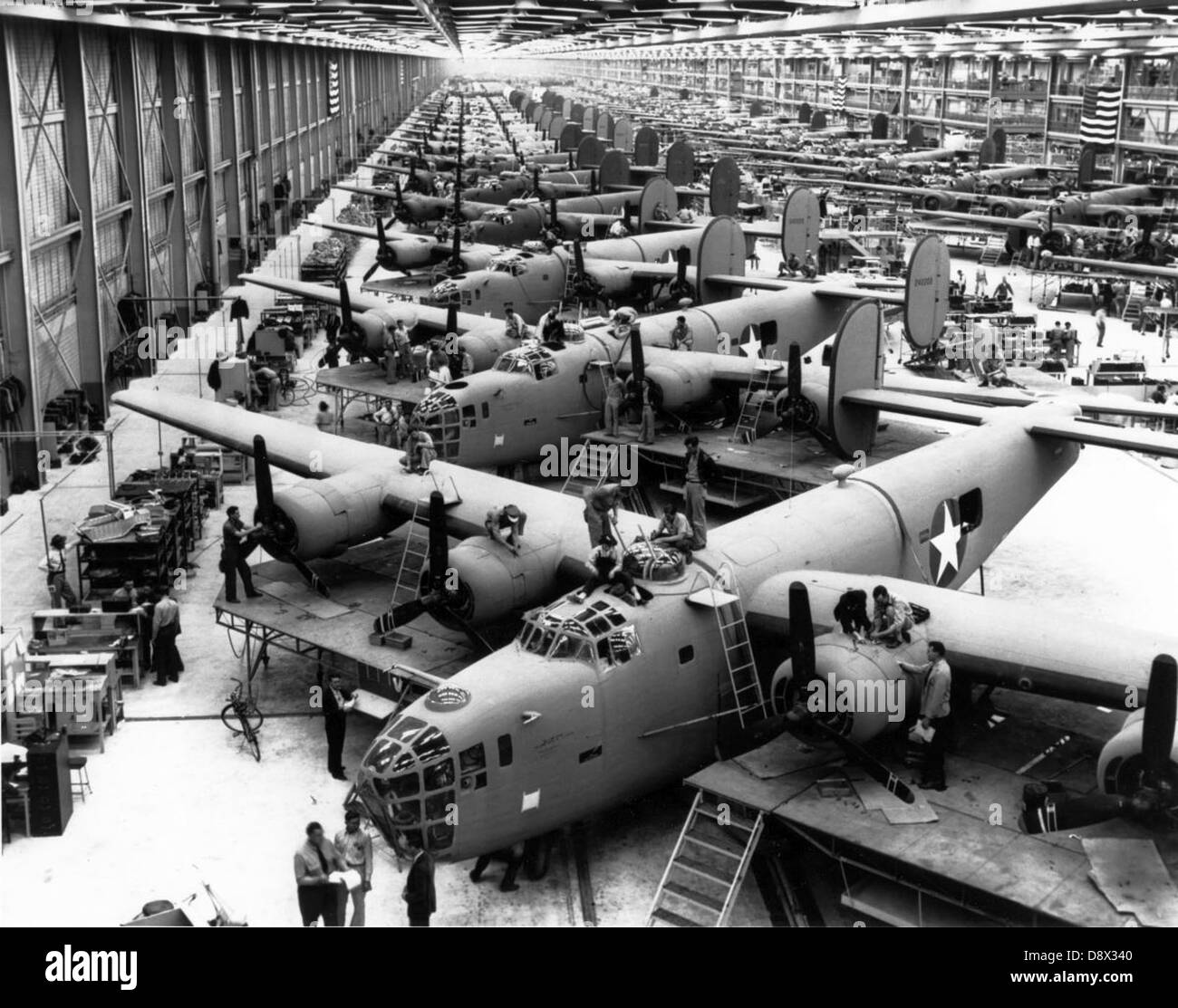The Consolidated B-24D Liberator, shown in Fort Worth, Texas, was an ...