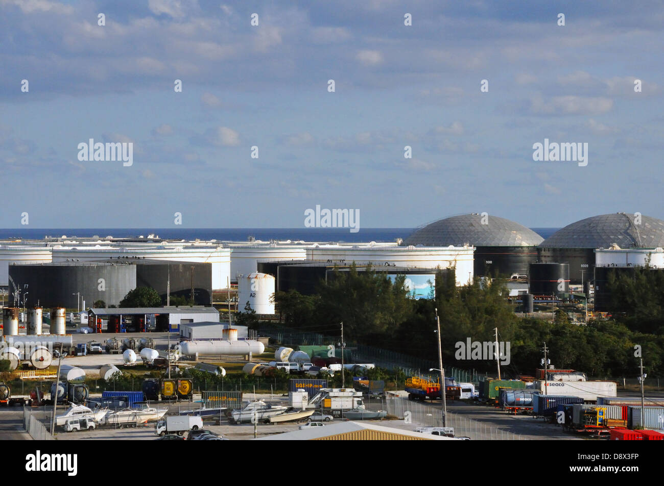 Port at Freeport, Bahamas Stock Photo - Alamy