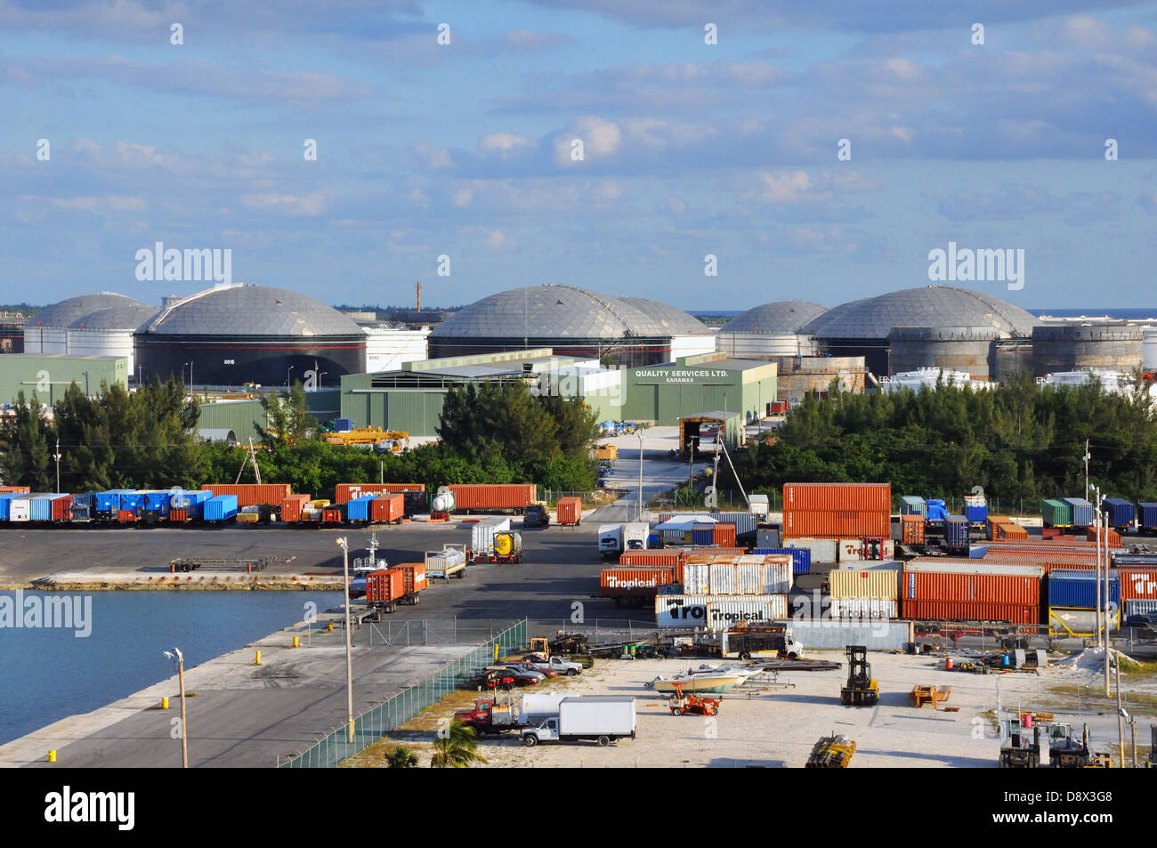 Port at Freeport, Bahamas Stock Photo - Alamy