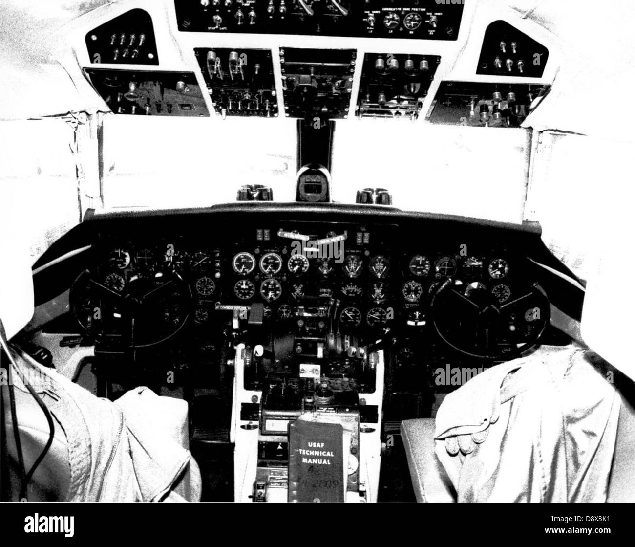 The instrument panel of the Convair C-131D, a military transport ...