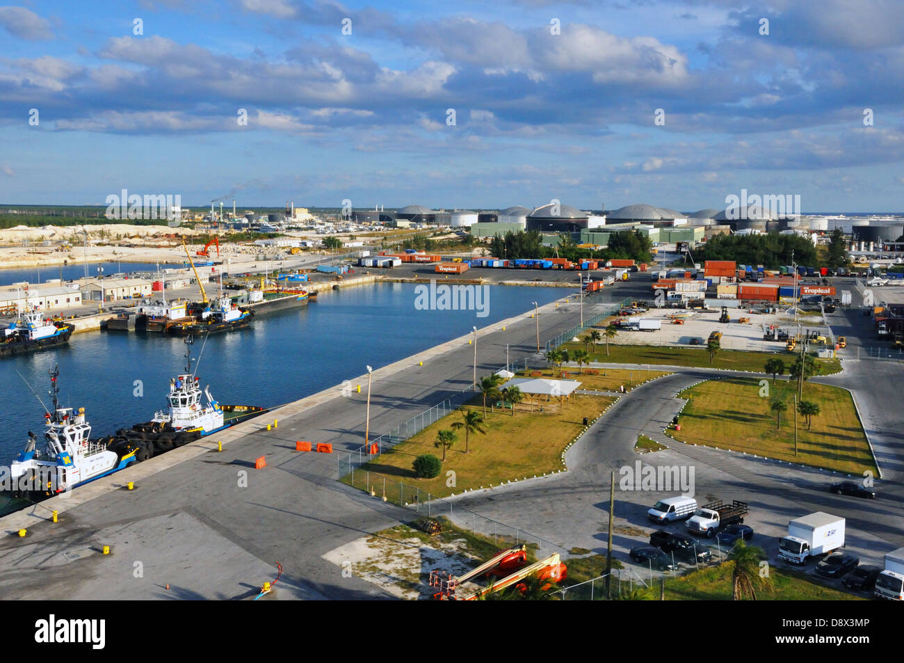 Port at Freeport, Bahamas Stock Photo - Alamy