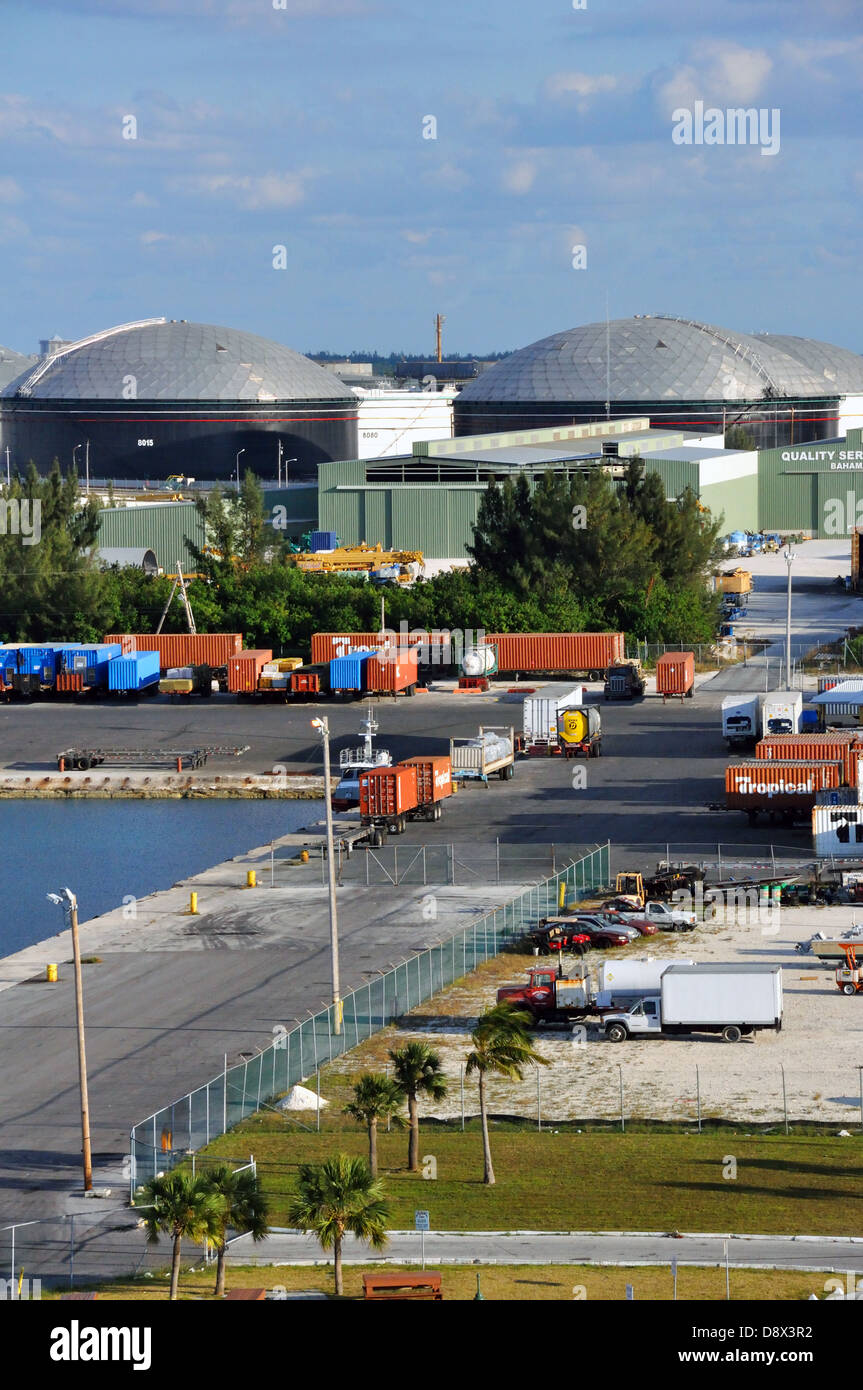 Port at Freeport, Bahamas Stock Photo - Alamy