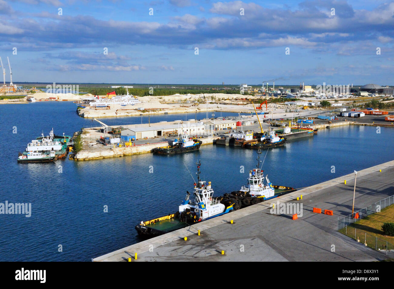 Port at Freeport, Bahamas Stock Photo - Alamy