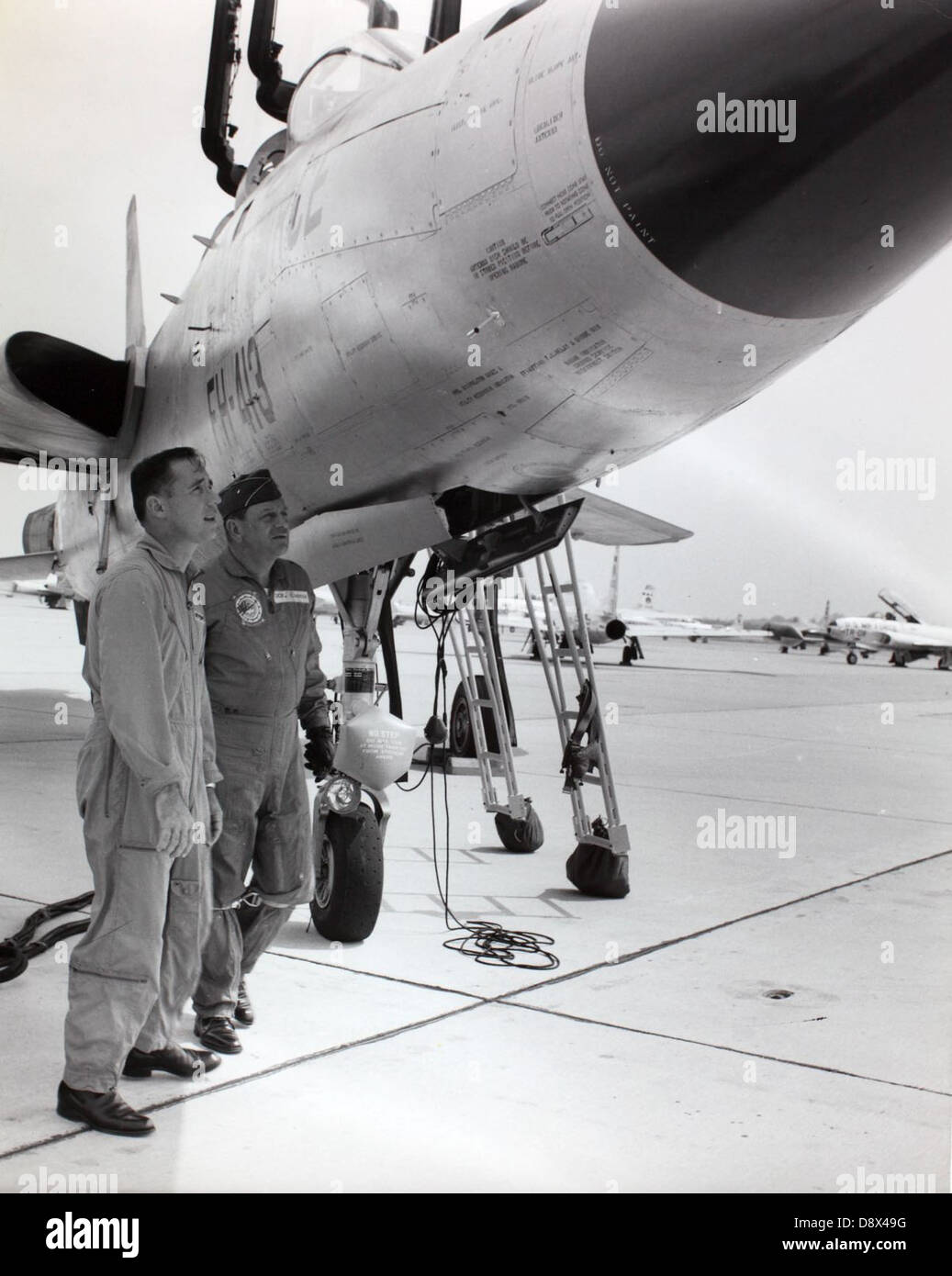 Republic F-105 with U.S. Senator Howard Cannon and Test Pilot Carl ...