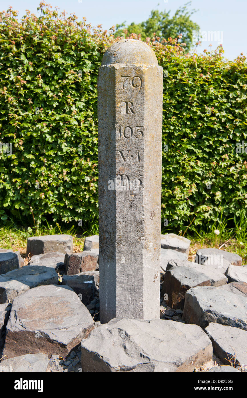 Dike pole 79, demarcation point of an ancient dike section of a ...